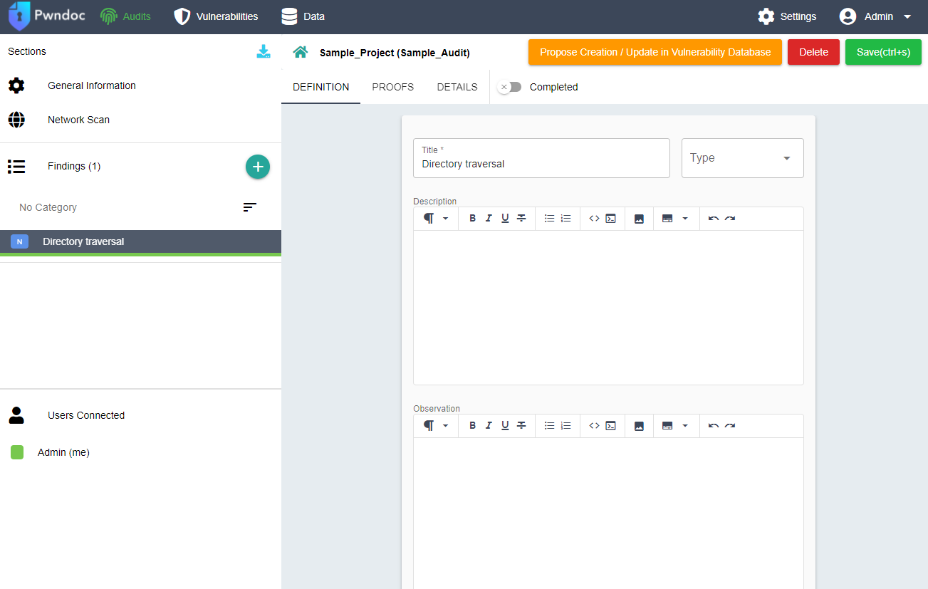 ペネトレーションテスト向けコラボレーションツール「Pwndoc」基本編 | Sqripts